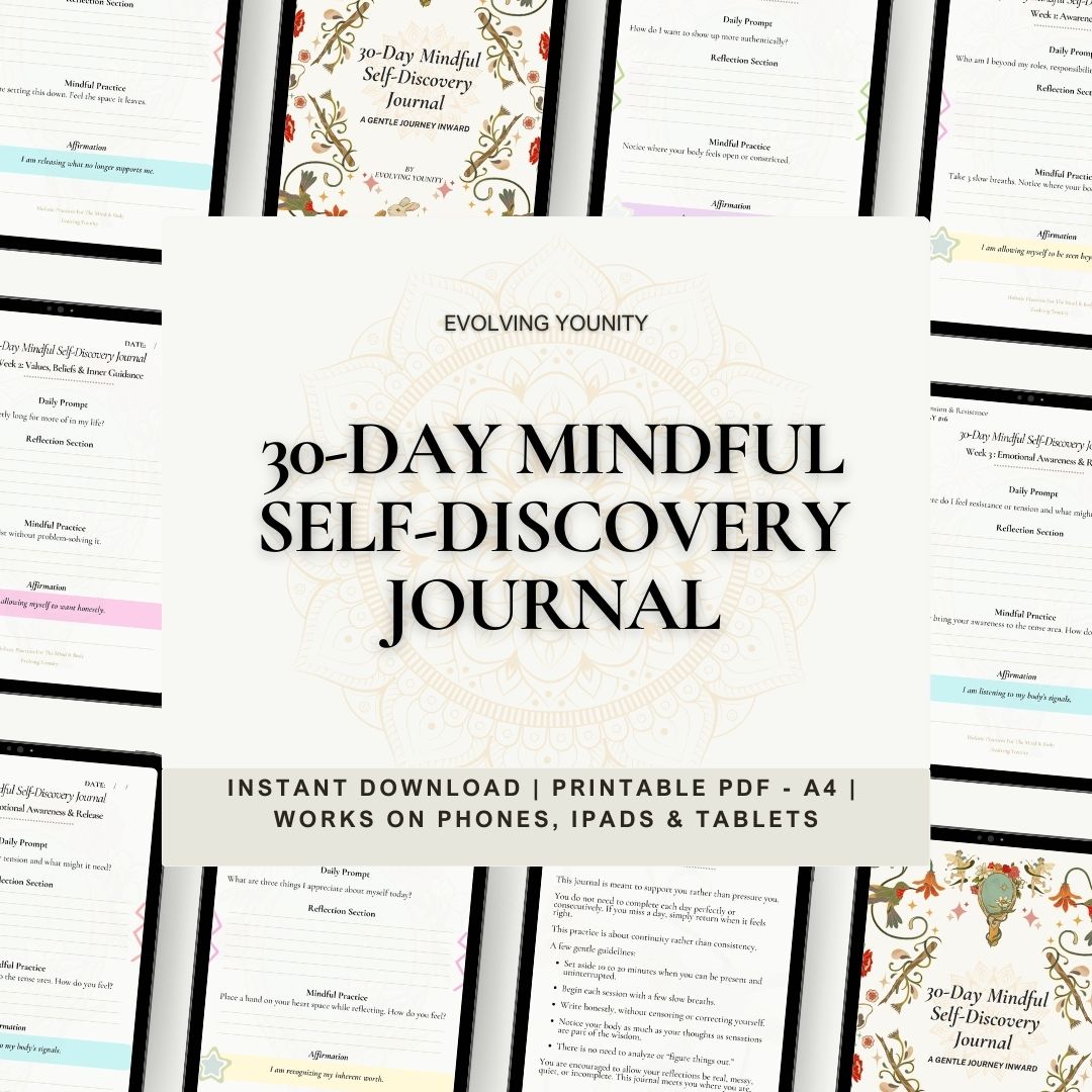 30-Day Mindful Self-Discovery Printable Journal - Evolving Younity